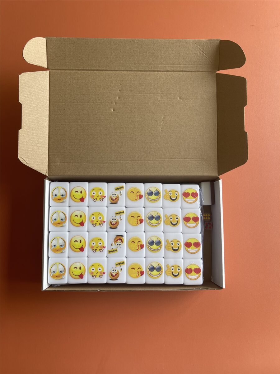 (flag vs emoji) XL Seaside Escape Mahjong Tiles Game Customized Set ...