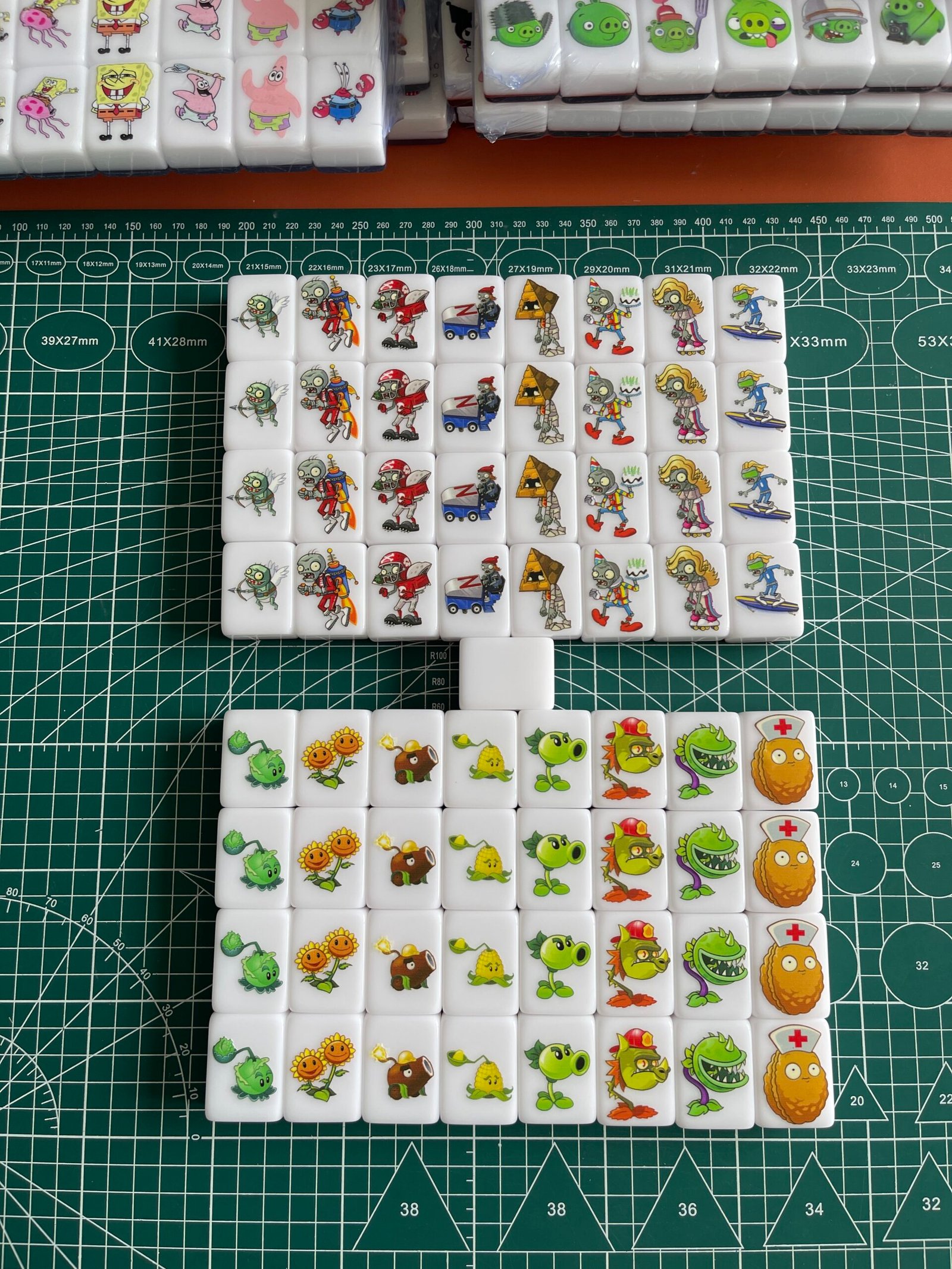 (Plants vs Zombies) XL Seaside Escape Mahjong Tiles Game Customized Set ...