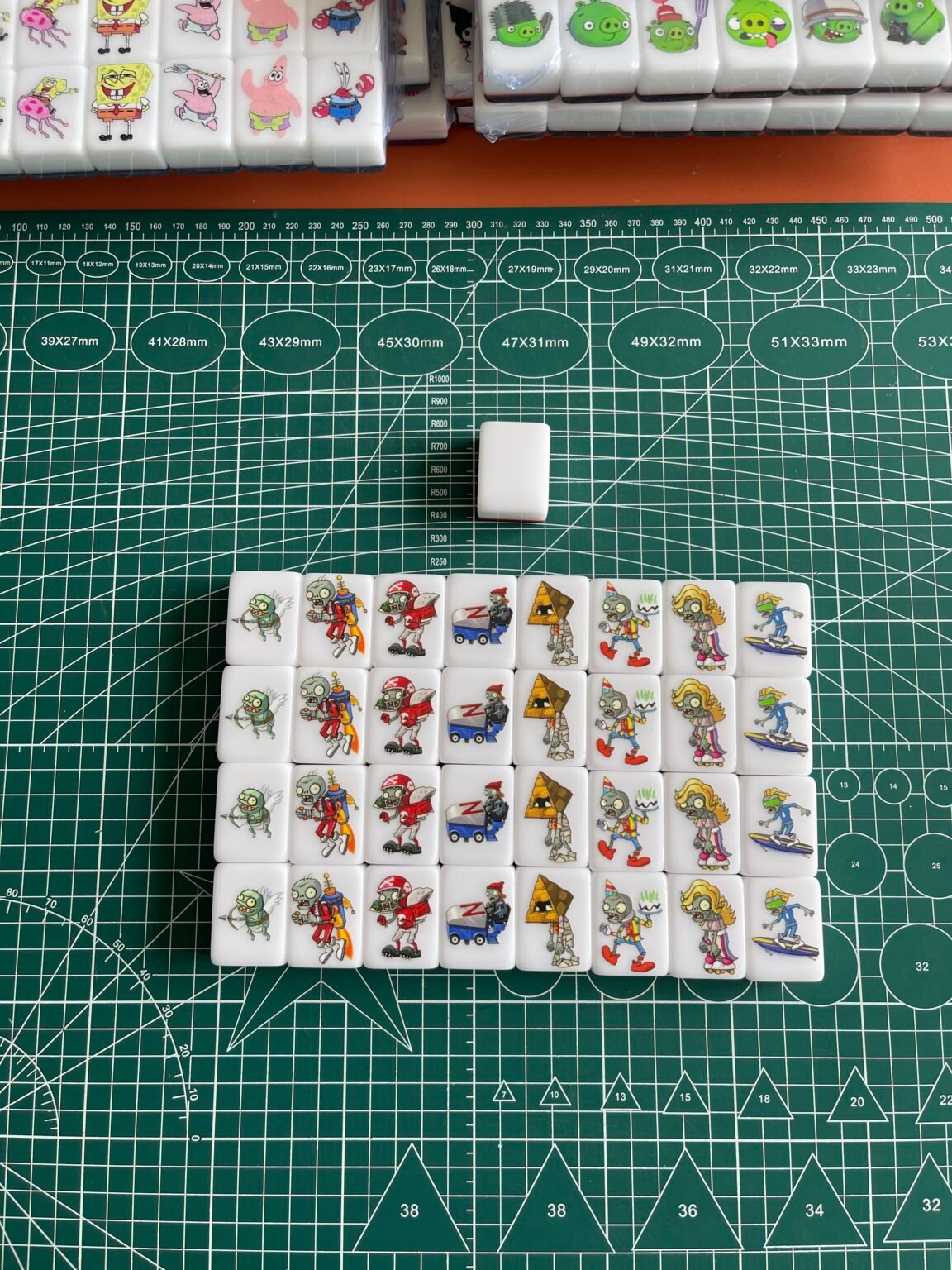 (Plants vs Zombies) XL Seaside Escape Mahjong Tiles Game Customized Set ...