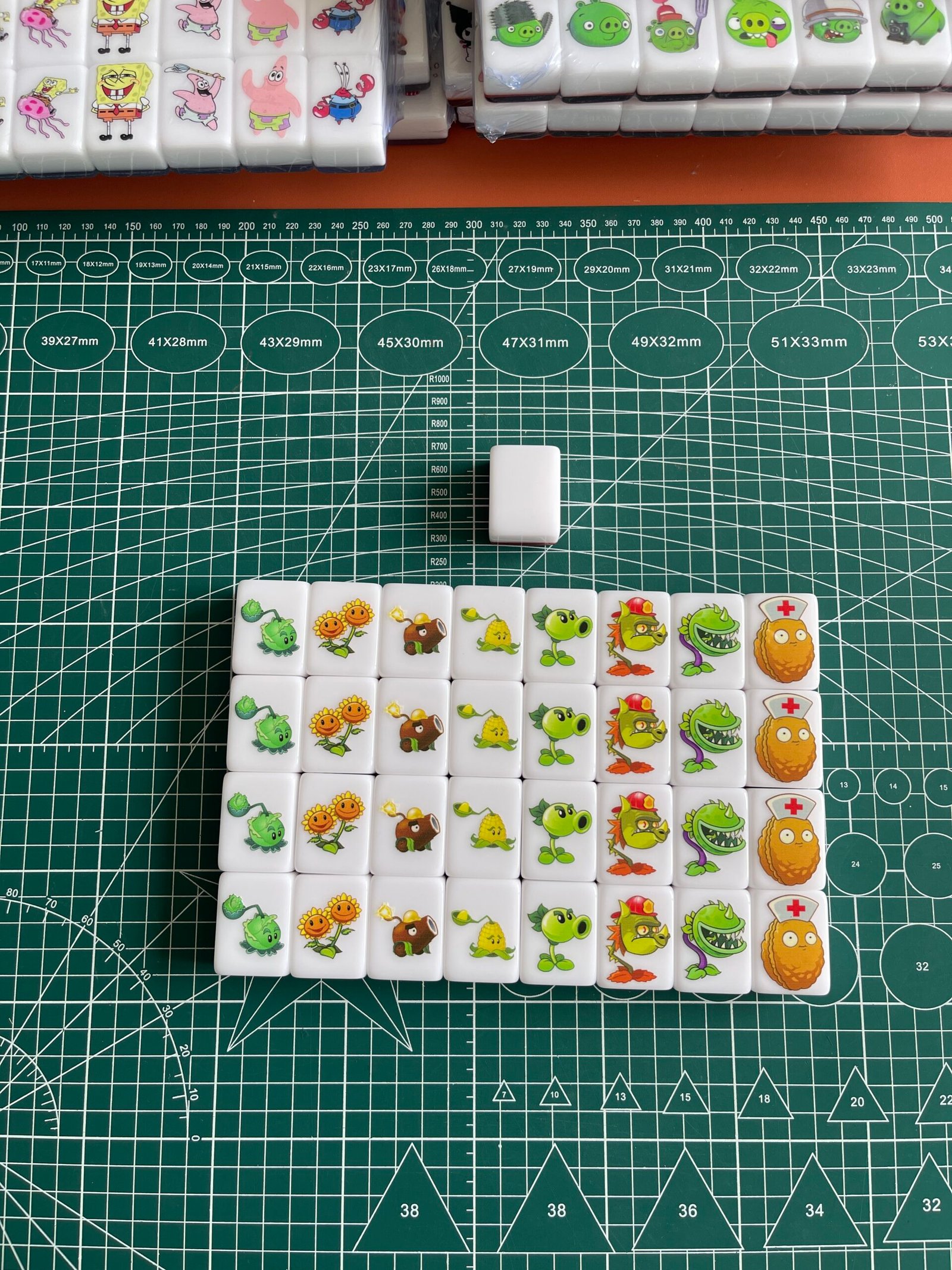 (Plants vs Zombies) XL Seaside Escape Mahjong Tiles Game Customized Set ...